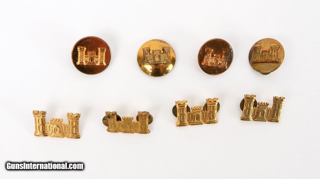 "Lot of Vintage U.S. Army Engineers Collar Devices (MM864)" for sale