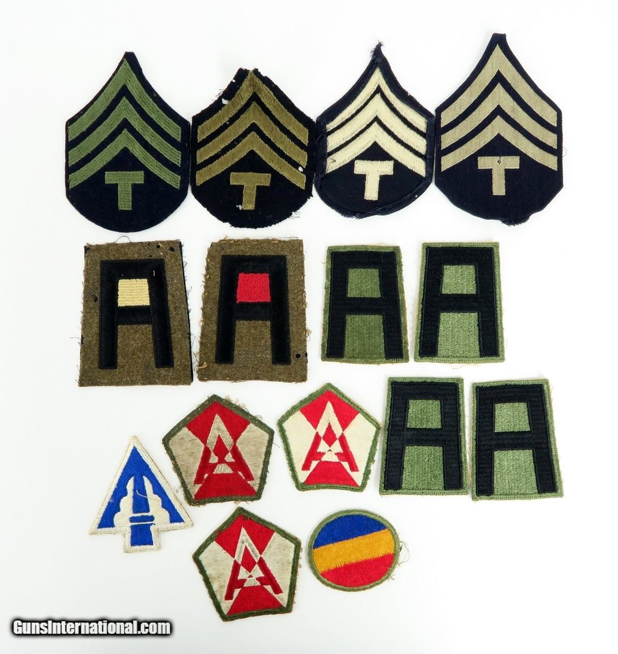 "Lot of Assorted U.S. WWII Patches and Rank Insignias. (MM927)"