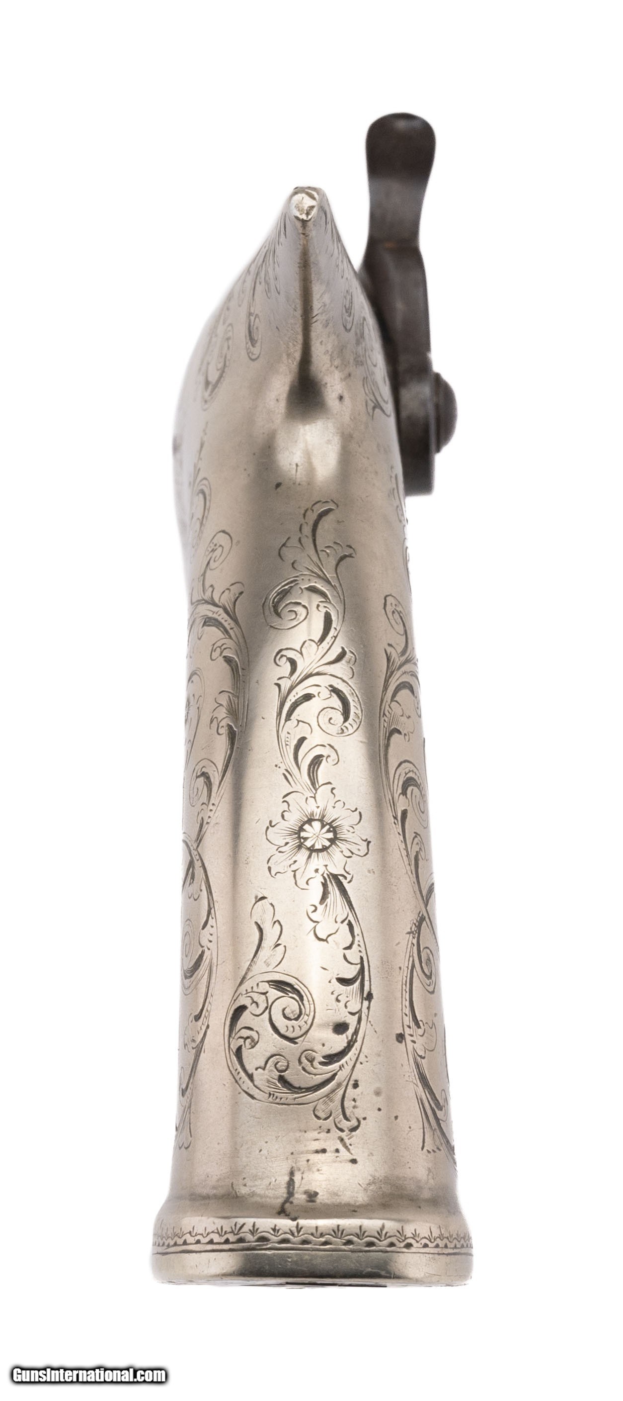 "Large All Metal Saw Handle Percussion Pistol with American Motifs ...