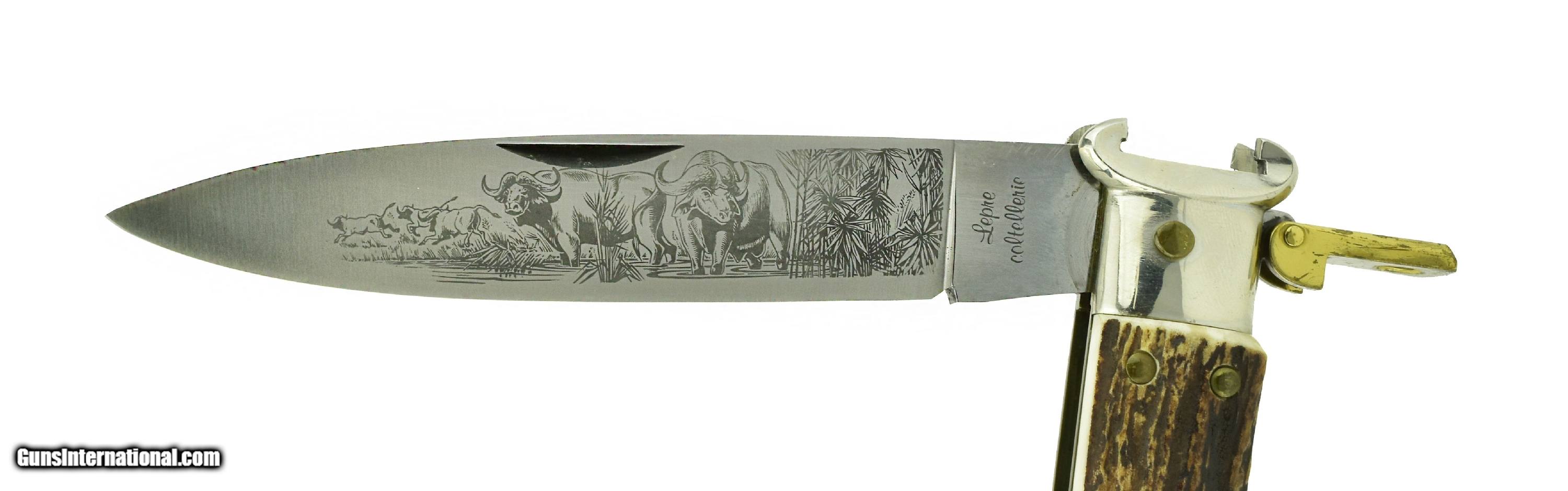 "Falcon Stag Handled Large Folding Hunting Knife (K2118)" for sale