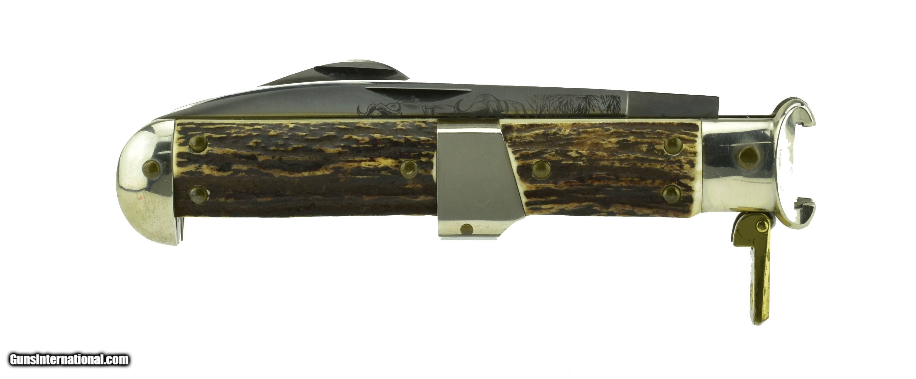 "Falcon Stag Handled Large Folding Hunting Knife (K2118)" for sale