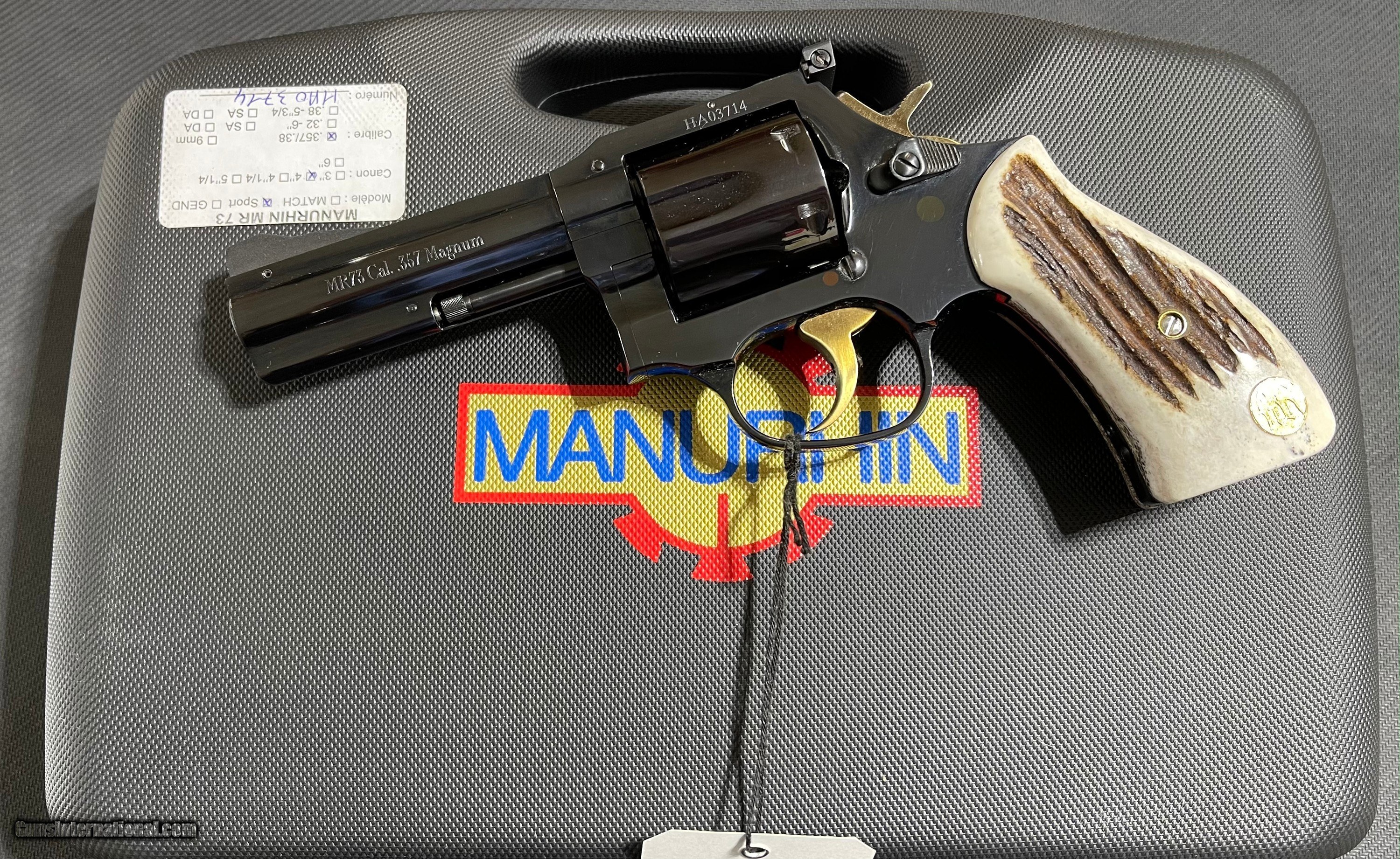Manurhin MR73 .357 Magnum revolver with Manurhin Stag grips! ANIB ...