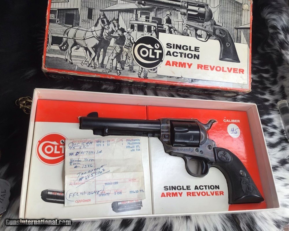 1968 Colt SAA, 5 1/2 inch ,.45 Colt, Unfired in Stagecoach Box, 2nd ...
