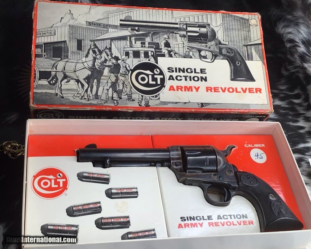 1968 Colt SAA, 5 1/2 inch ,.45 Colt, Unfired in Stagecoach Box, 2nd ...