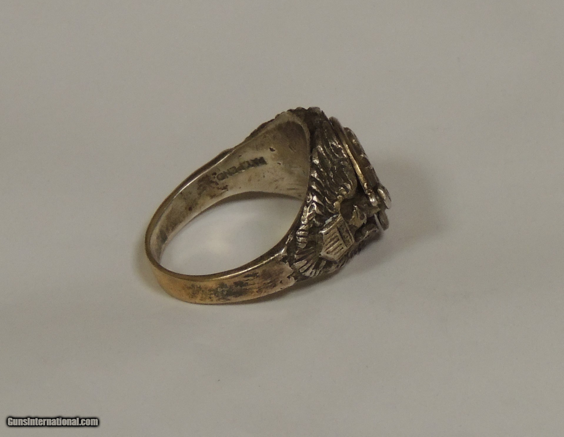 Vintage WWII U.S. Military Secret Compartment Sterling Silver Ring *12 ...
