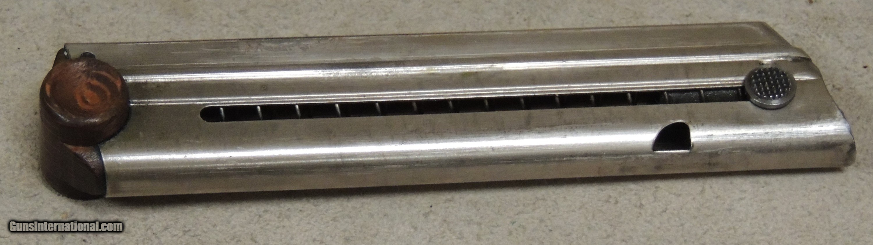 German Military WWII Luger Magazine *8 Round Nickel Finish