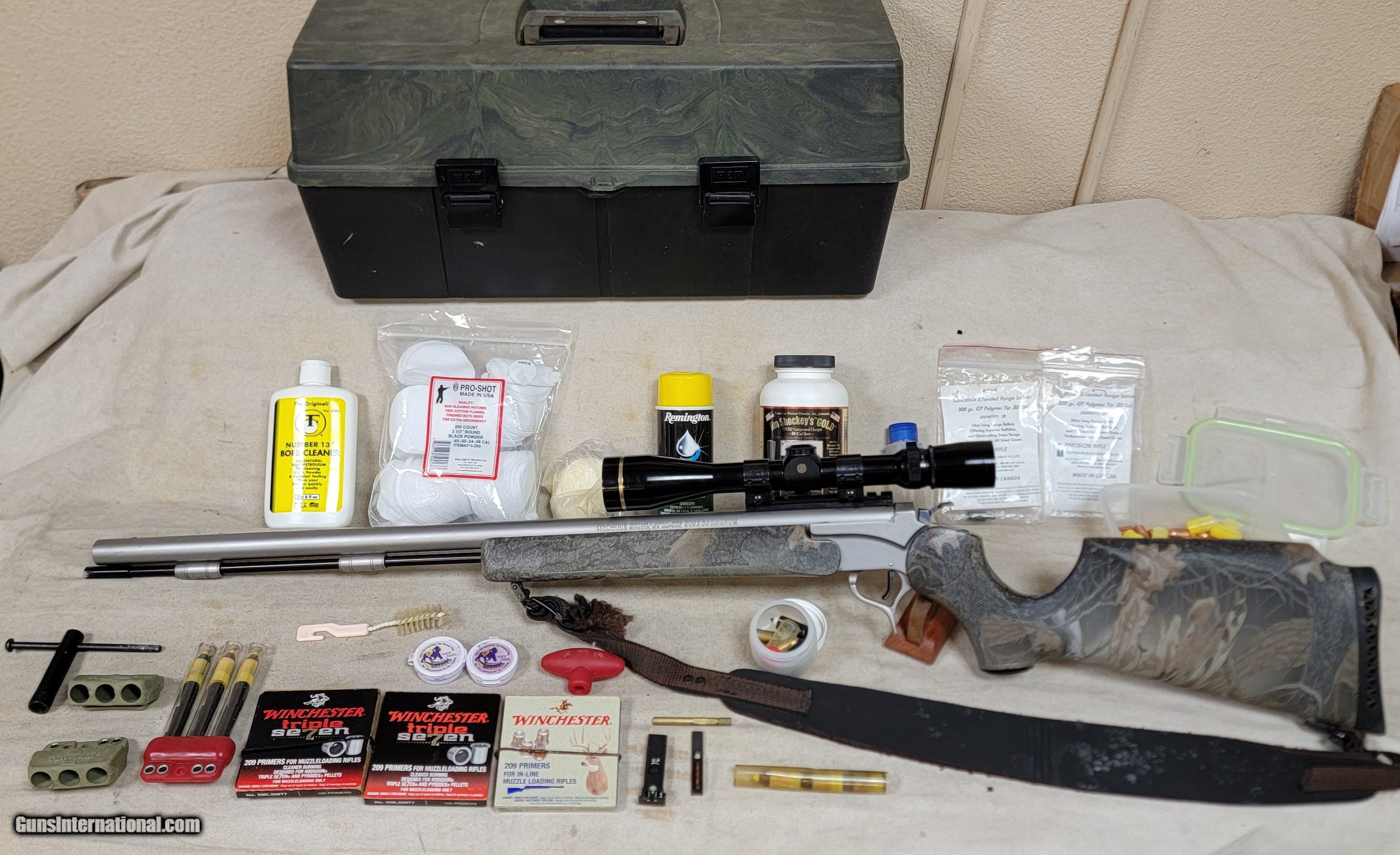 Thompson Center Encore 209x50 Magnum 50 BPM Muzzleloader Rifle, Scope ...