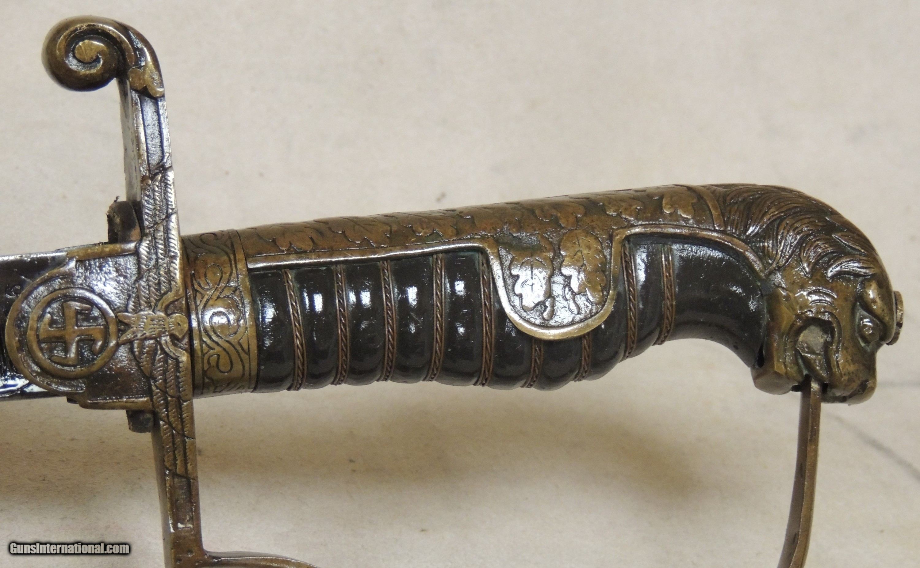 Third Reich Lion’s Head Pre WWII Nazi Sword & Scabbard *Wiurshfrg 3E-6 ...
