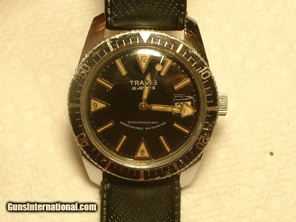 VINTAGE FRENCH DIVERS WATCH, Made in France by Travis, Stainless Steel ...