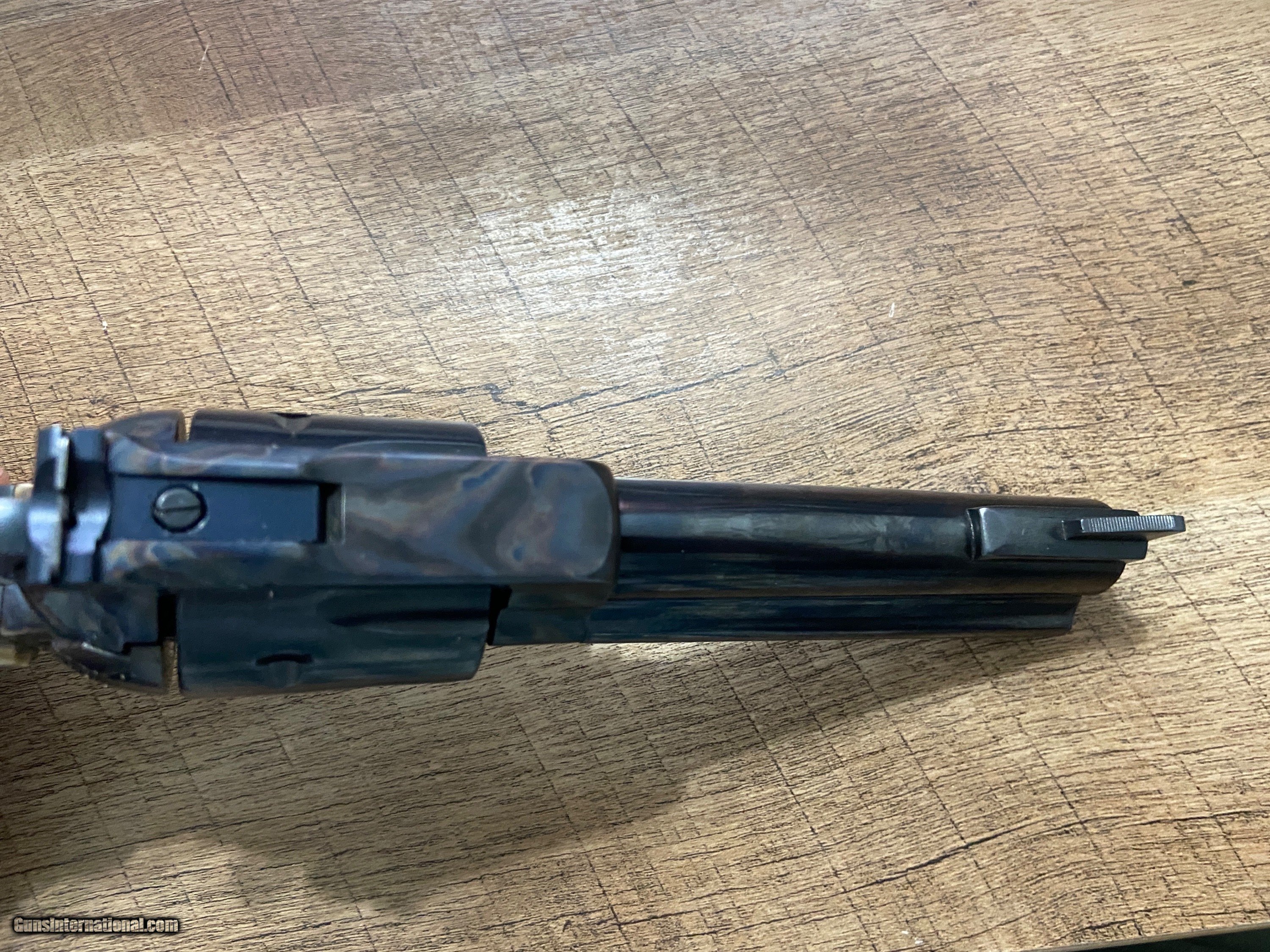 Ruger Blackhawk 3 screw 45 Colt, case colored, stag grips